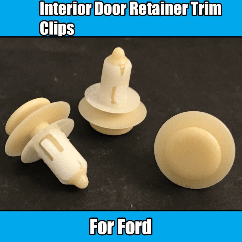 20x White Plastic Door Trim Clips Floor Covering Retainer for Ford