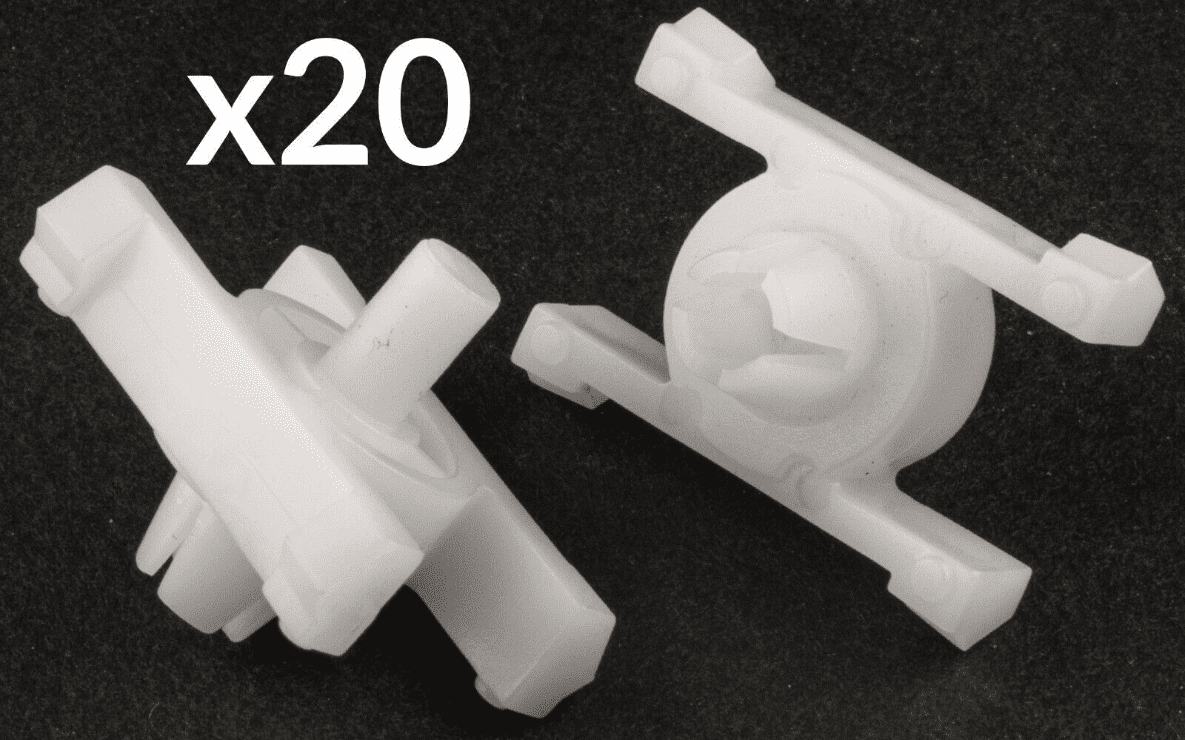 20x White Trim Clips for BMW E12 E21 E30 Bumpstrip Door Moulding Strip
