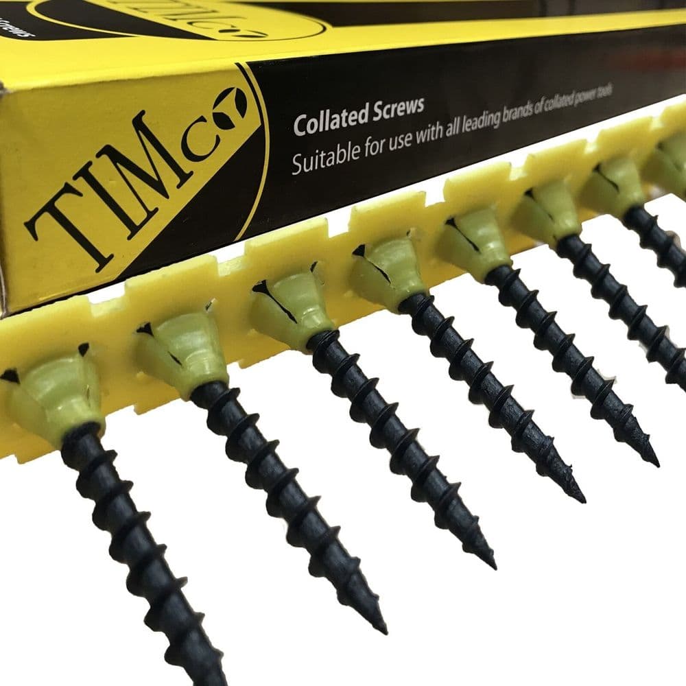 25mm-75mm Black Phosphate Collated Coarse Thread Drywall Screws Wood