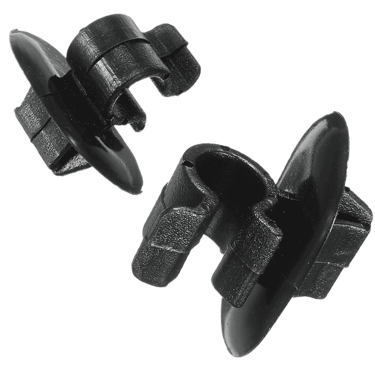 2x Black Plastic Clips for Vauxhall Vivaro Bonnet Support Strut Rod