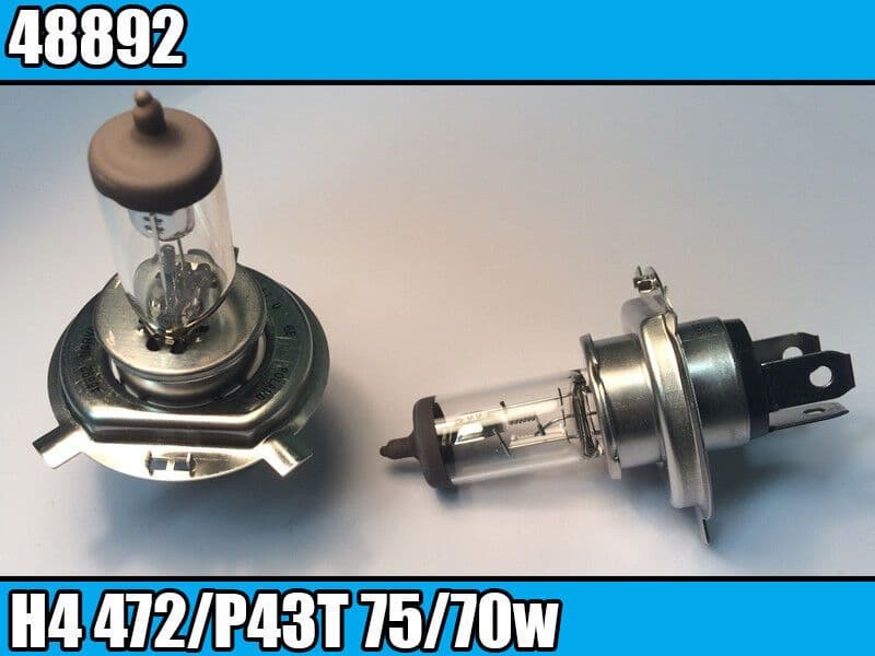 2x H4 472/P43T 75/70W Xenon Headlight Bulbs 24V Light Bulb Car Head ...