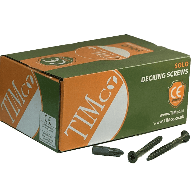 4.5x70mm 9G Timco Solo Wood Timber Decking Screws Green Coated Pozi