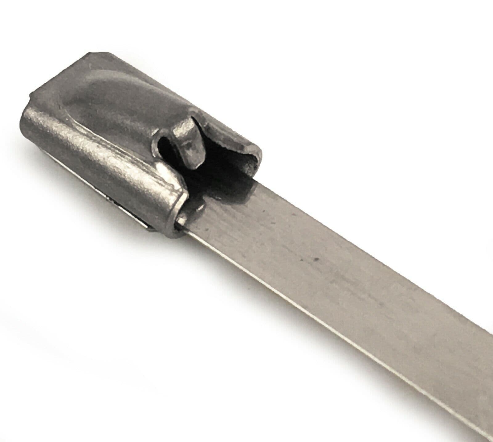 4.6X290mm Stainless Steel Cable Ties Exhaust Heat Strap Induction Pipe