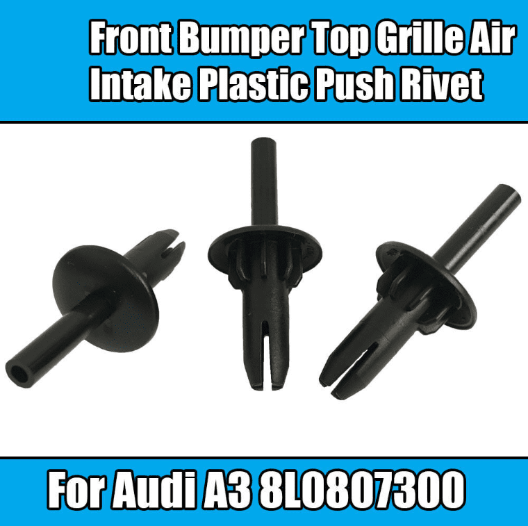 4x Plastic Push Rivet Clips for Audi A3 Front Bumper Top Grille Air Intake