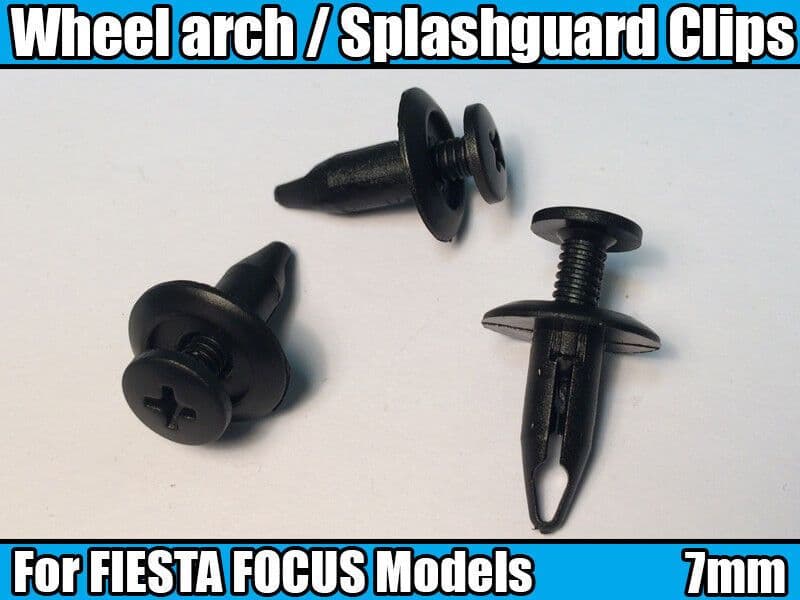 50x 7mm Trim Clips for Ford Fiesta Focus Splashguard Wheel Arch Lining
