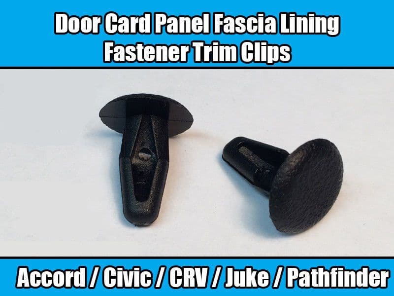 50x Black Plastic Trim Clips for Honda Nissan Door Card Panel Lining