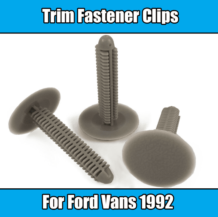 50x Light Grey Plastic Fastener Retainer Trim Clips for Ford Vans 1992