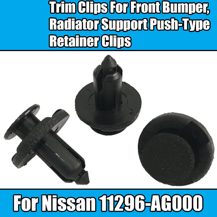 50x Push-Type Retainer Clips for Nissan Front Bumper Radiator Support