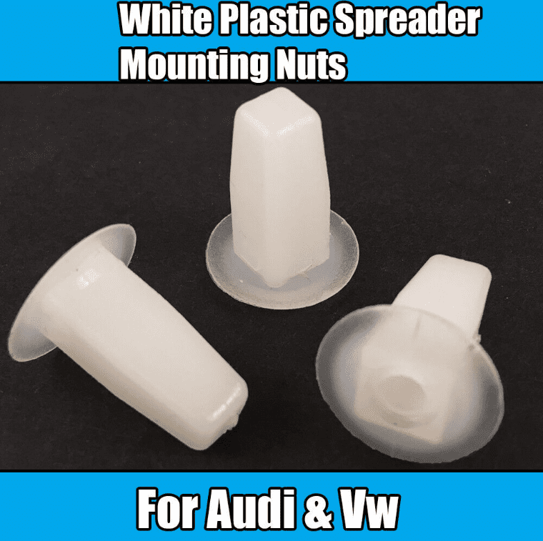50x White Spreader Nut Clips for Audi 100 Coupe A8 VW Golf Passat Polo