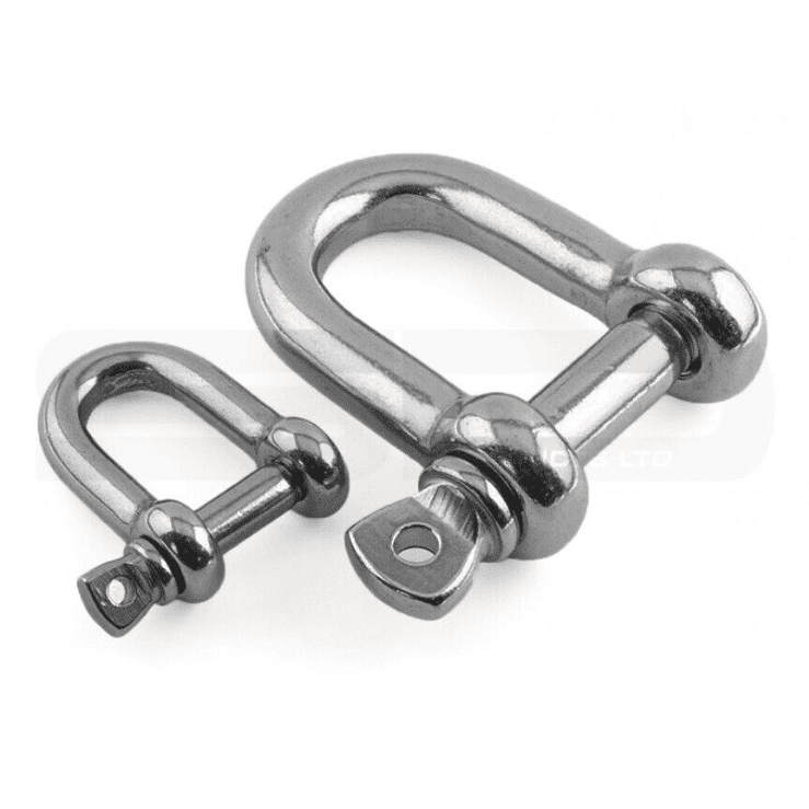 5mm A4 316 Stainless Steel D Shackle With Screw Pin Rigging Lock/5mm