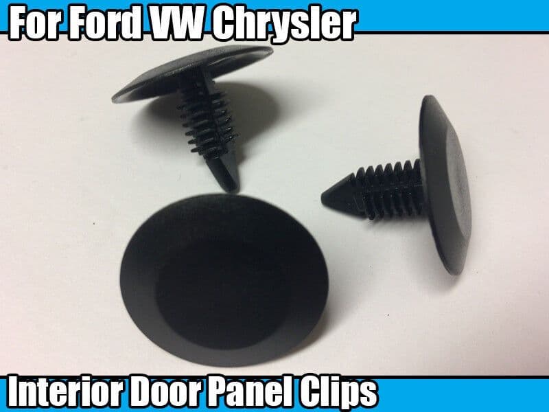 5x Black Plastic Clips for Ford VW Chrysler Door Panel Interior Card