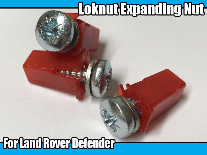 5x Floor Bulkhead Expanding Locknut + Screws for Land Rover Defender