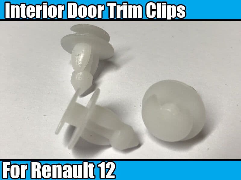 5x Interior Door Card Panel Trim Clips White Plastic for Renault 12 ...