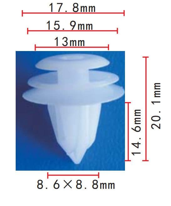 5x White Plastic Clips for Honda Civic Crv Door Card Trim Panel Pillar