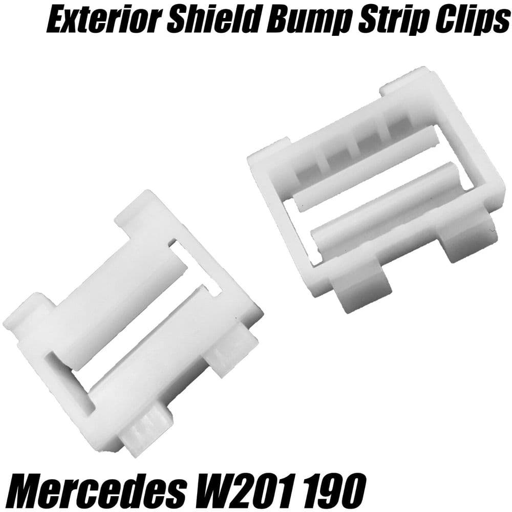 5x White Plastic Trim Clips for Mercedes W201 190 Bump Strip