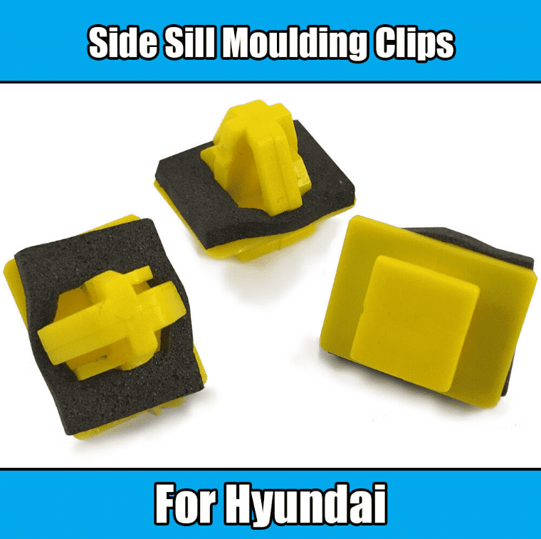5x Yellow Plastic Trim Clips w/ Washer for Hyundai Sill Body Moulding