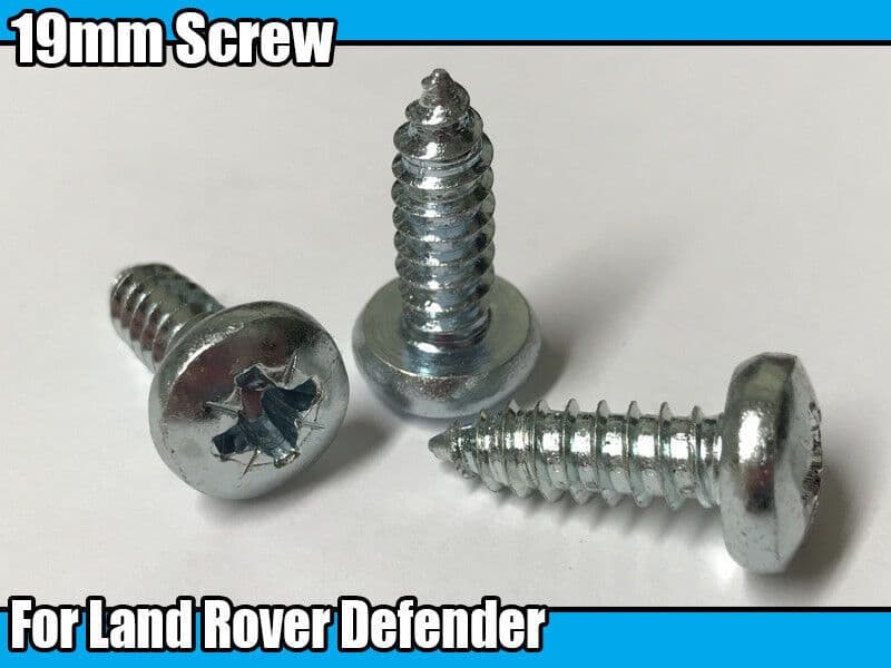 6x 19mm Screws - Land Rover Defender Wing Panel Headlight Floor Bonnet