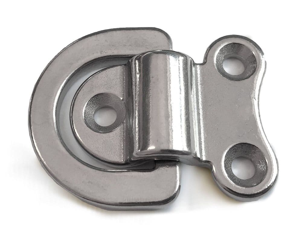 8mm 55mmx63mm Folding Pad Eye Plate Lashing D Ring A4 Stainless Steel
