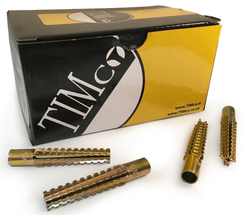 8X60mm Timco Metal Expansion Raw Plugs Concrete Fire Escape Box of 50
