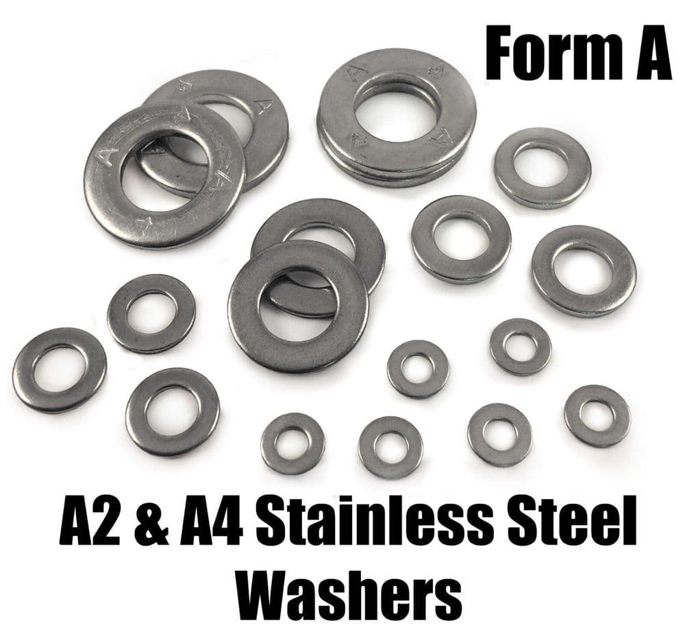 A2 & A4 STAINLESS M3 M4 M5 M6 M7 M8 M10 M12 Form A Washers Heavy Thick DIN125A