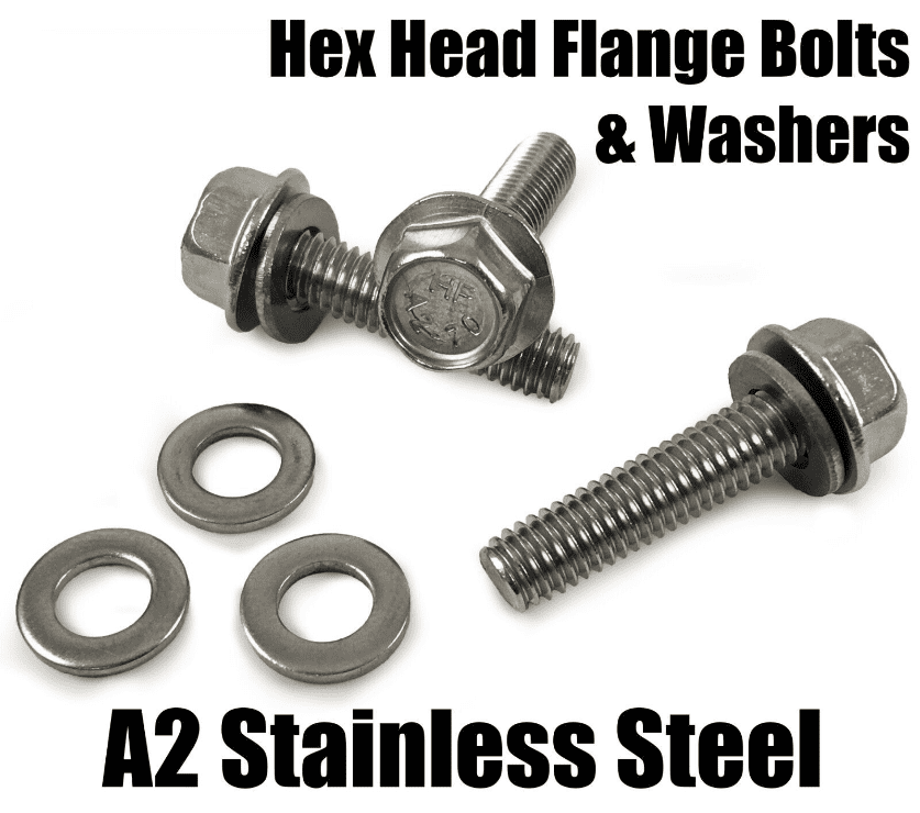 A2 Stainless Steel Hex Head Flange Bolts & Washers form A M5 M6 M8 M10