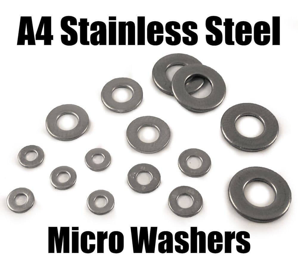 A4 Stainless Steel form A Micro Washers Micro Model RC Cars Aeroplanes