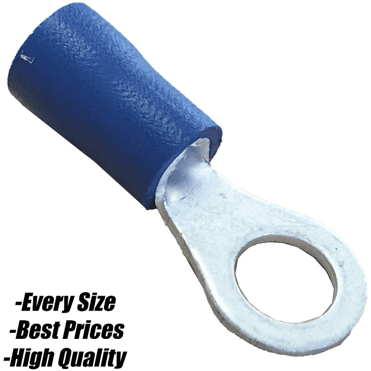 Blue Ring Hoop Insulated Electrical Splice Crimp 4.3mm Terminals
