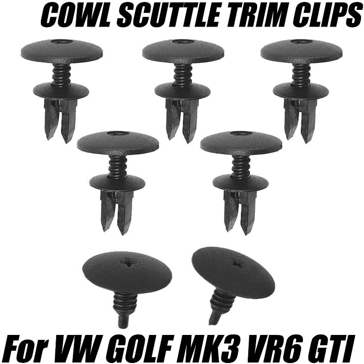 Cowl Scuttle Trim Clips For VW Golf Water Rain Tray Deflector Panel