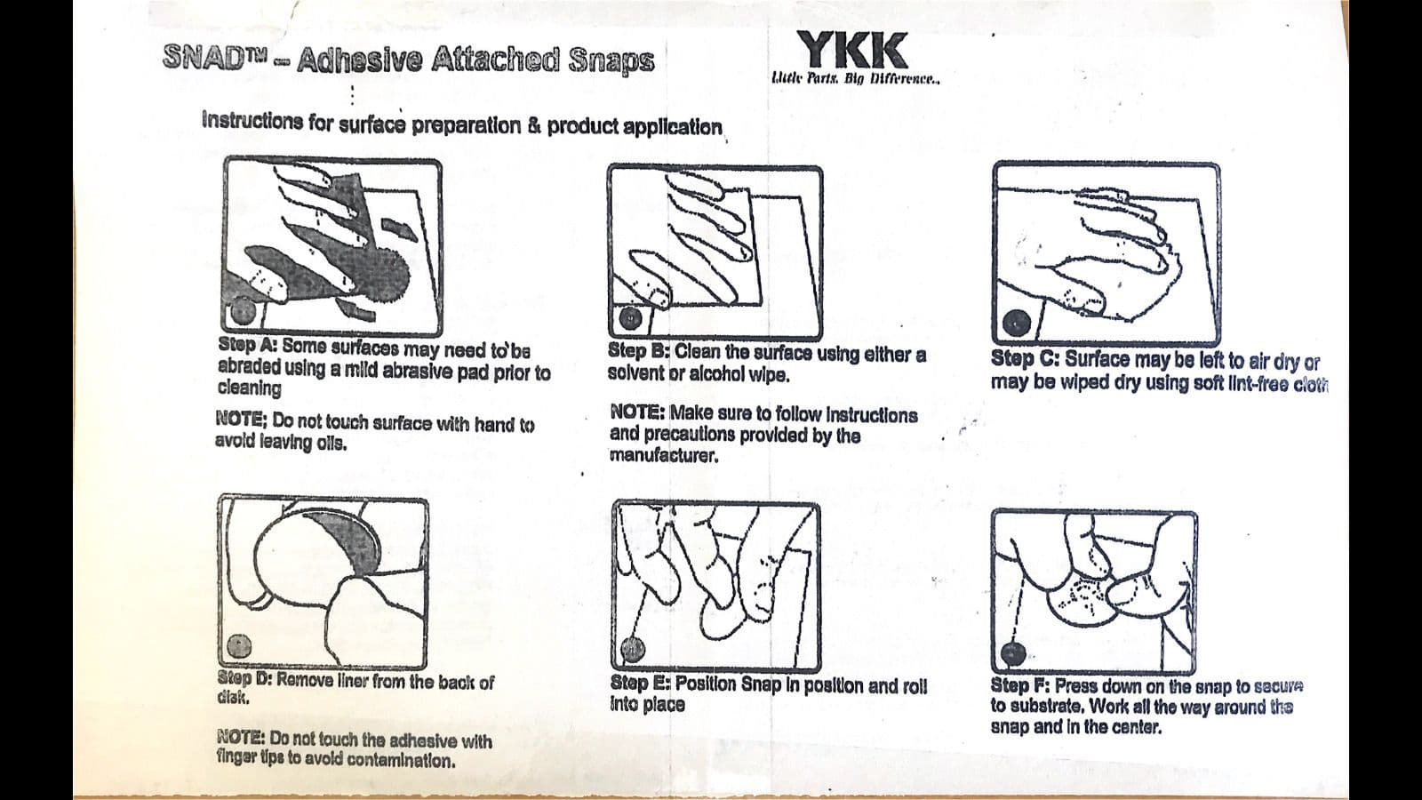 DOT YKK Snad Self Adhesive Fastener Caravan Boat Canopy Kit Snap Tools
