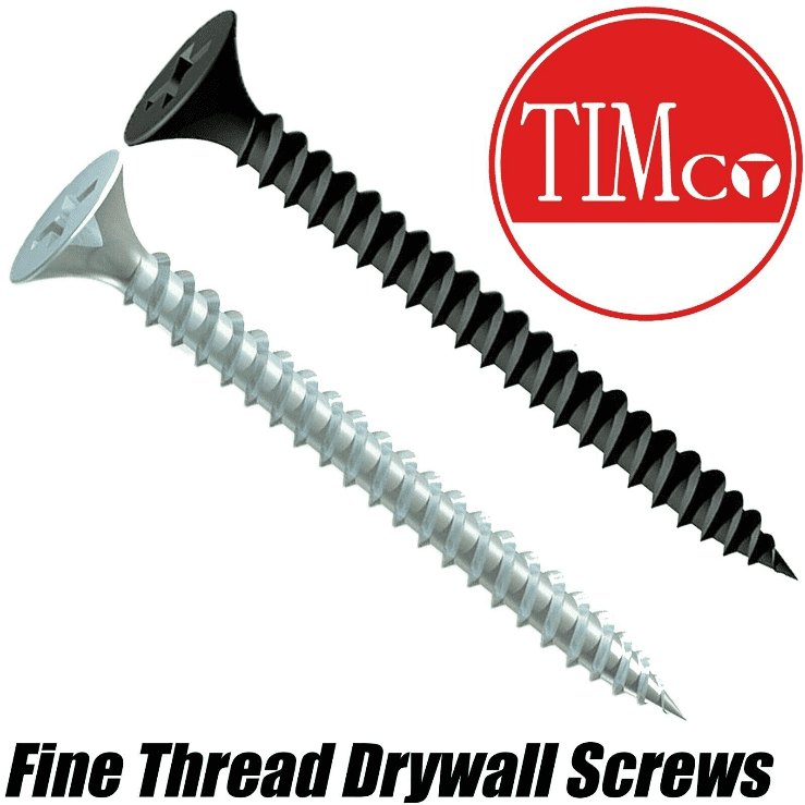 Fine Threaded Screws Bugle Head Drywall Wood Framework Studding
