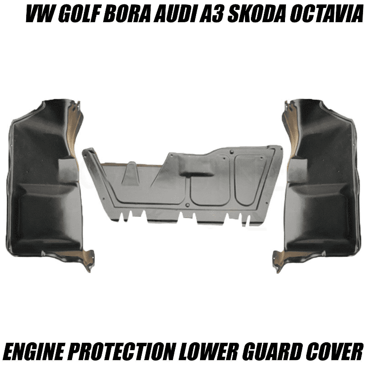 Engine Lower Guard Cover Set for VW Golf Bora Audi A3 Skoda Octavia