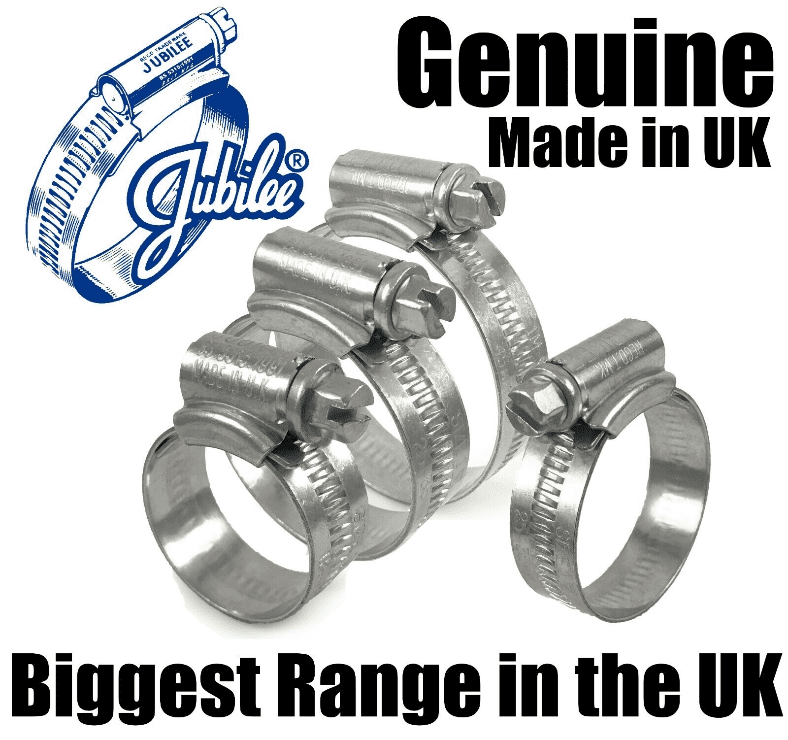Original Jubilee Clips Steel Hose Clamps Worm Drive Pipe 9.5mm-318mm