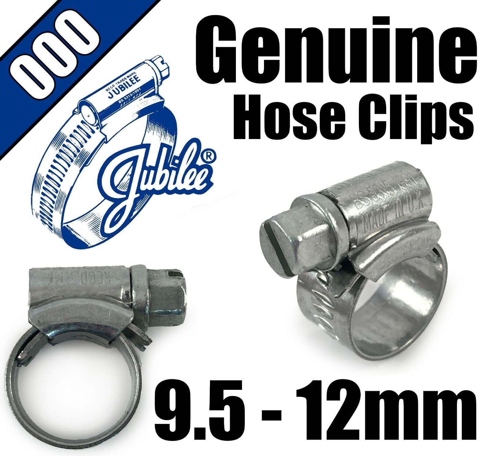 Genuine Original Jubilee Clips Steel Hose Clamps Worm Drive Pipe 9.5mm ...