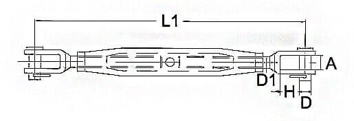 Jaw Turnbuckle Rigging Straining Screw A4 316 Stainless Steel/M4-M20