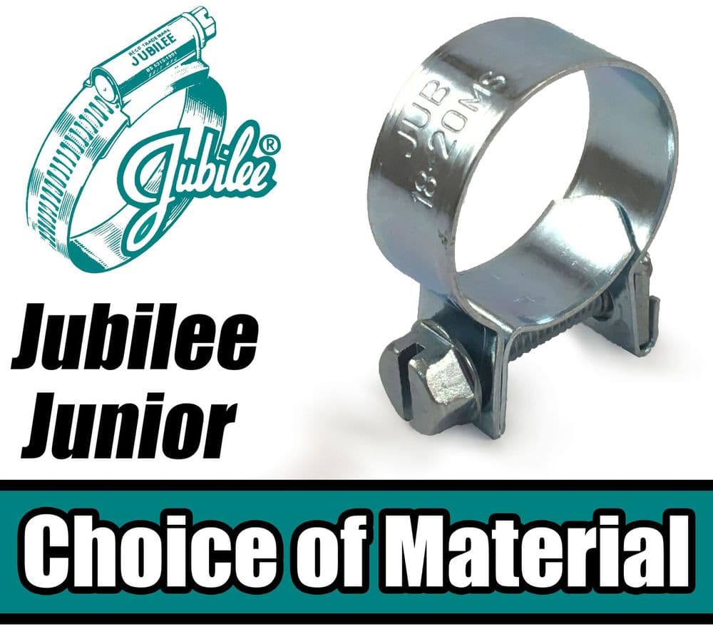 Jubilee Junior A2 Stainless/Mild Steel Pipe Clamps Hose Clips