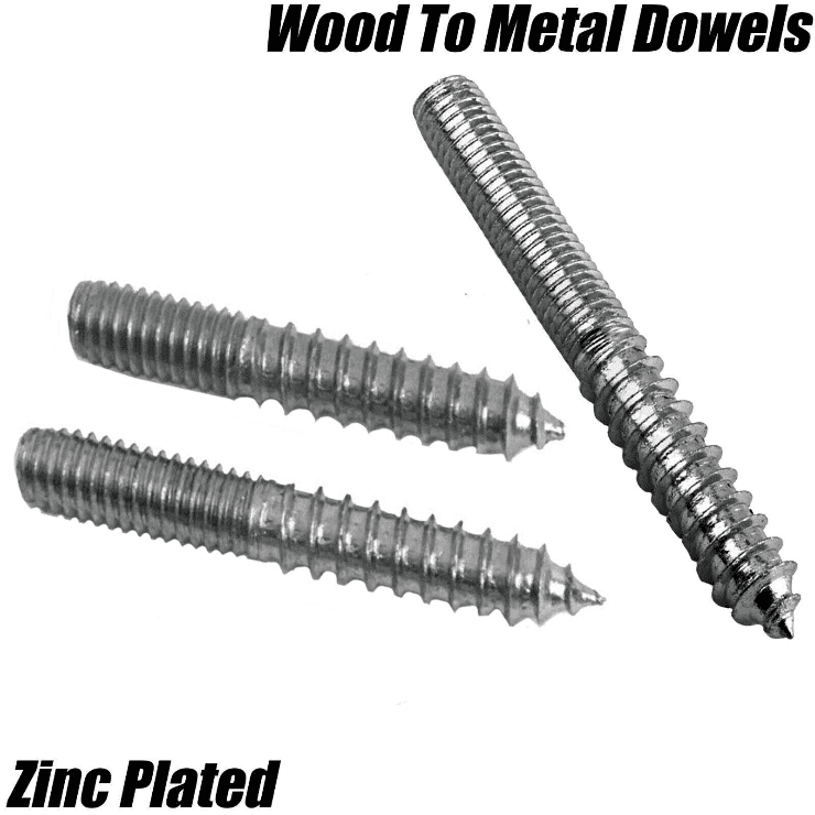 M3 M4 Micro Small Wood To Metal Dowels Double End Furniture Screws
