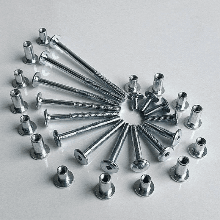 M6 Joint Fixing Furniture Connector Bolts & End Cap Nuts 12mm-110mm