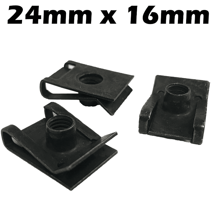 M6 Spire Clips Chimney Lug Nuts Threaded Panel Fasteners for VW Audi