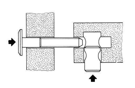 M6X100mm Bronze Furniture Connector Bolts with Cross Dowel Barrel Nuts
