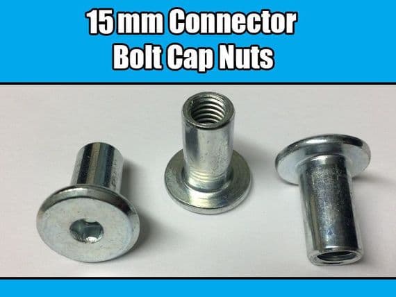 M6X15mm Furniture Connector Bolt Caps Allen Key Head Joint Fixing