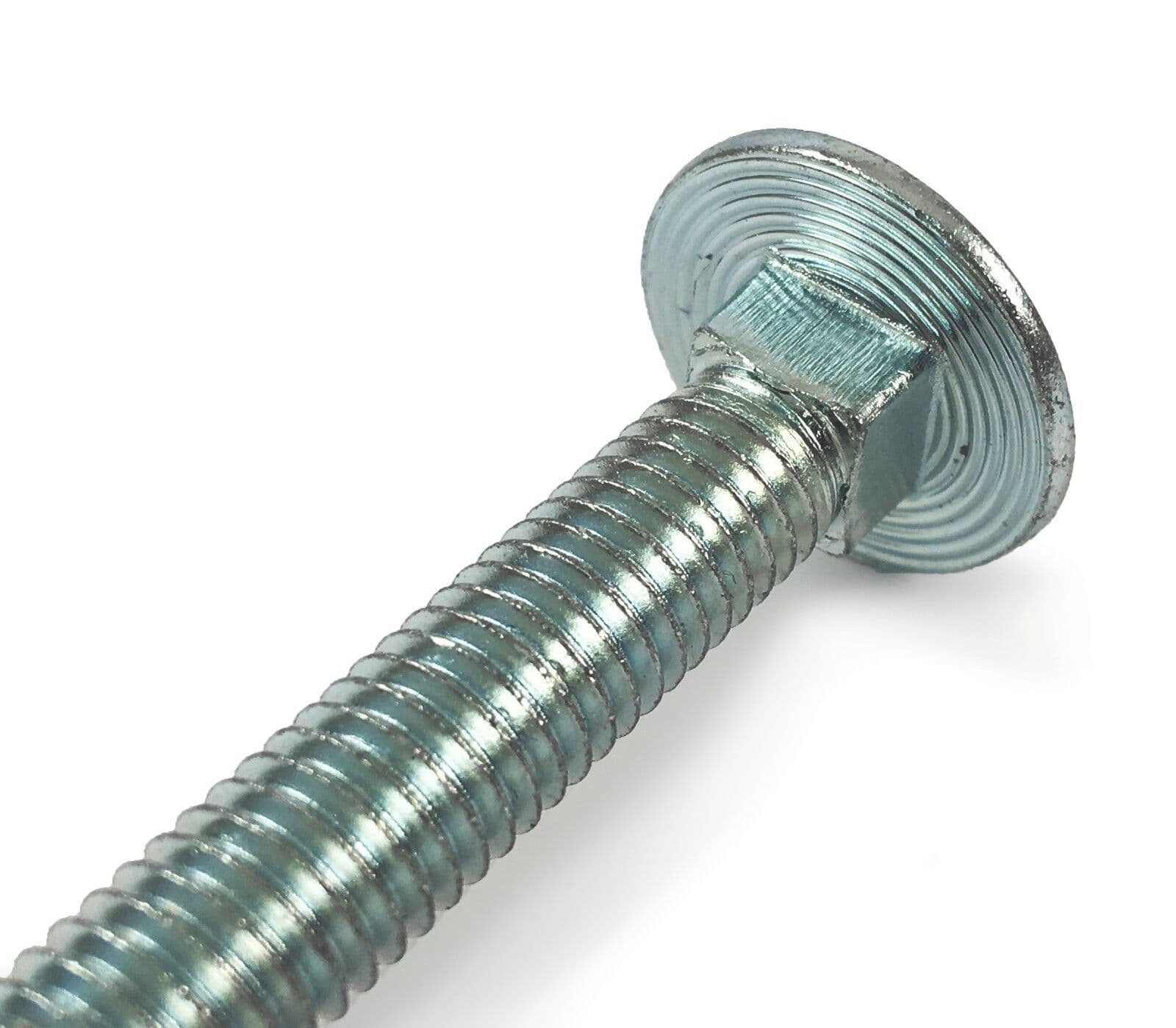 M8 M10 M12 Zinc Cup Square Carriage Bolt Coach Screw With Hex Full Nuts Din 603