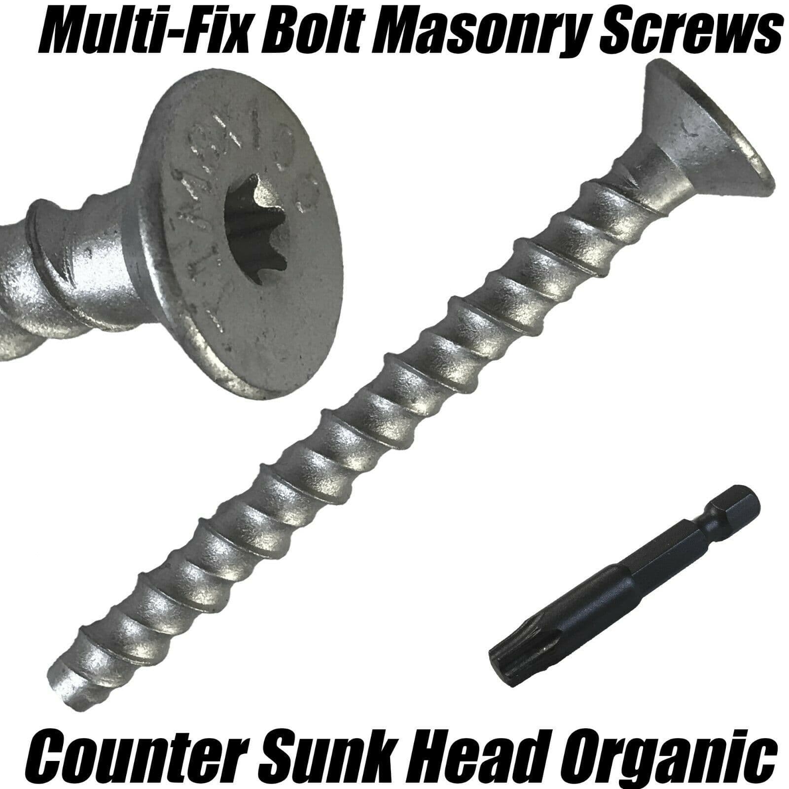 M8 M10 Timco Masonry Counter Sunk Csk Multi Fix Screw Anchor Fixing ...