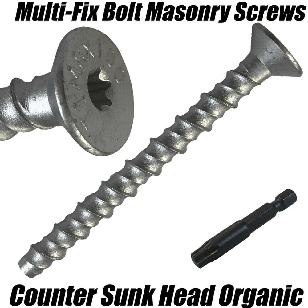 M8 M10 Timco Masonry Counter Sunk Csk Multi Fix Screw Anchor Fixing ...