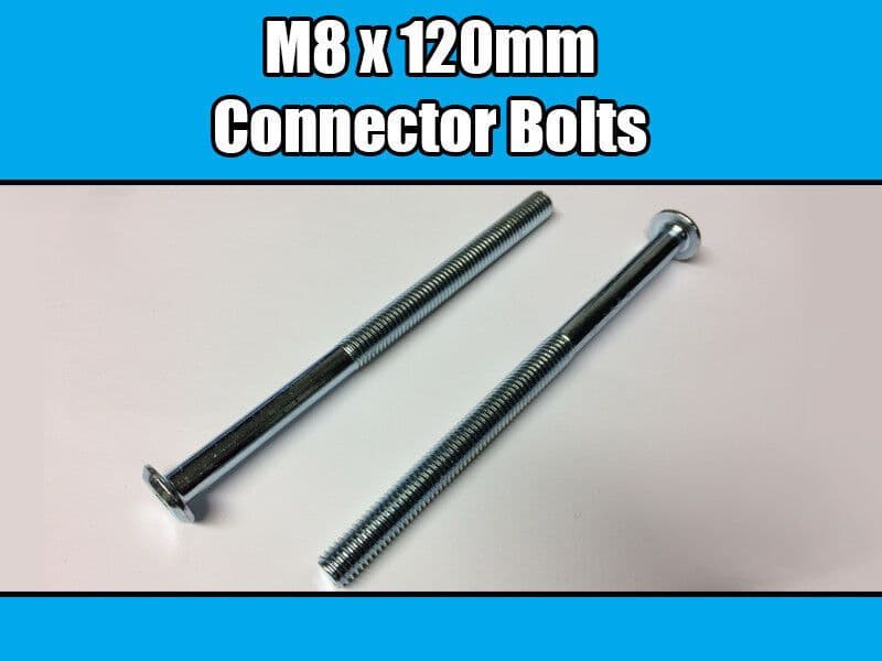 M8X120mm Furniture Connector Bolts Allen Key Flat Head Joint Fixing