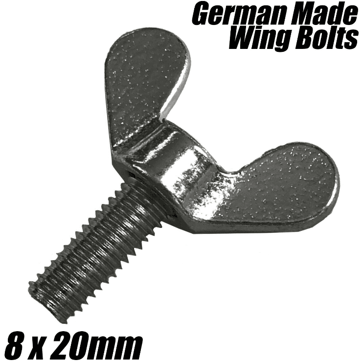 M8X20mm German Made Wing Bolts Butterfly Thumb Screw Fasteners Din 316