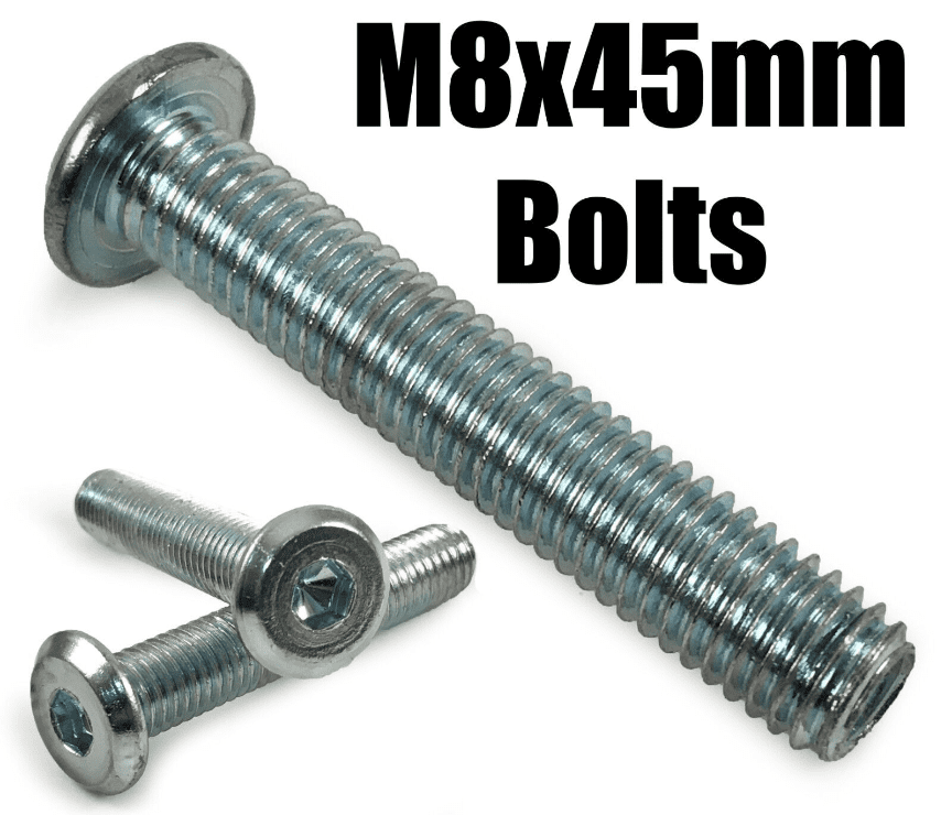 M8X45mm Furniture Connector Bolts Allen Key Flat Head Joint Fixing
