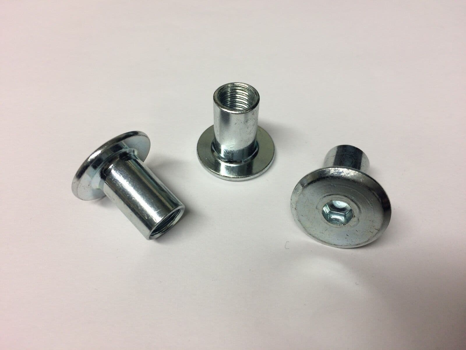 M8x50mm Furniture Connector Bolts & Cap Nuts Allen Key Flat Head Joint ...