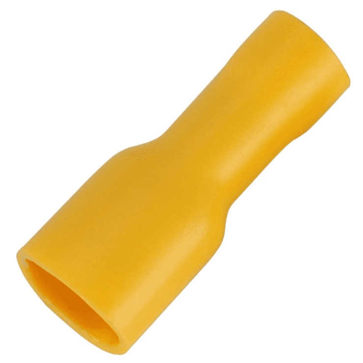 Red Blue Yellow Female Spade Terminals Fully Insulated Crimp