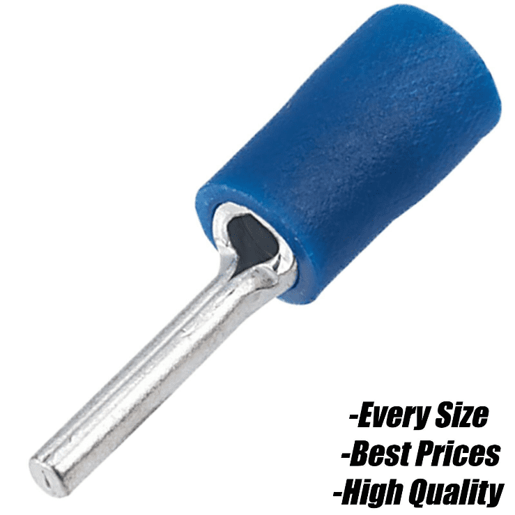 Red Blue Yellow Pin Terminal Copper Connector Insulated Wire Crimp