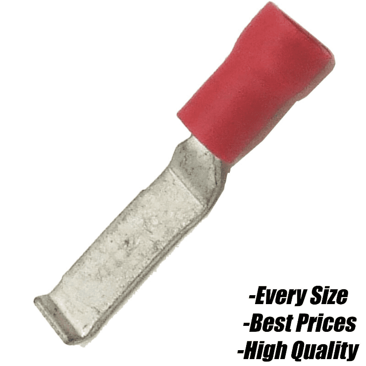 Red Insulated 3.0mm Lipped Hooked Blade Terminals Splice Crimp